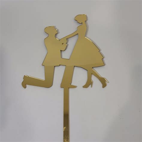 Mirror Plexiglass Cake Toppers In Gold Silver And Rose Gold Cash And Carry