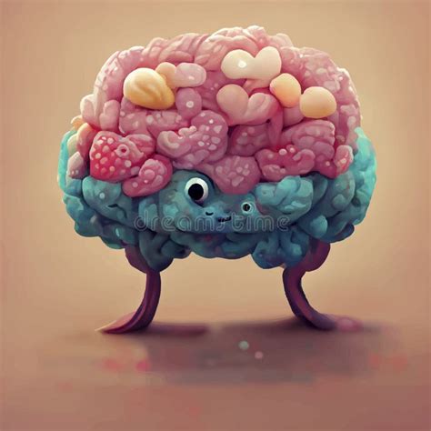 Cute Illustration Of The Human Brain Stock Illustration Illustration Of Human Mental 254352084