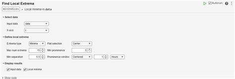 局所的極値の検出 ライブ エディターでの局所的最大値と局所的最小値の検出 Matlab Mathworks 日本