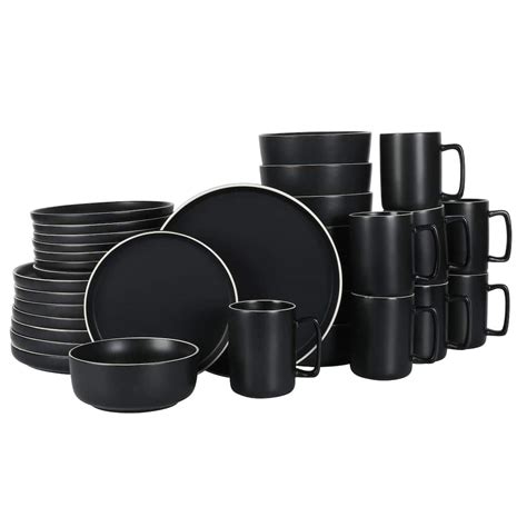 Black Dinnerware Sets Overstock