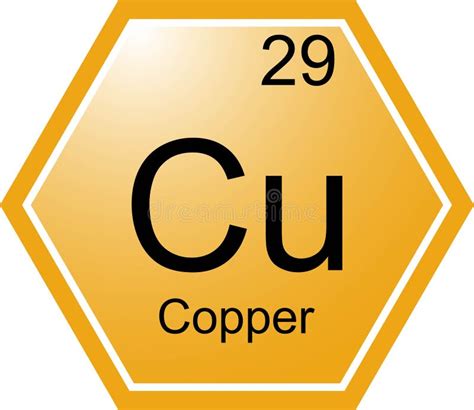 The Symbol Of The Chemical Element Cu Is Copper Stock Vector Illustration Of Element Mass