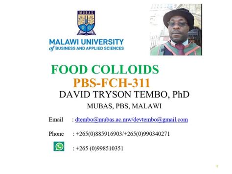 Colloidal System In Food Ppt