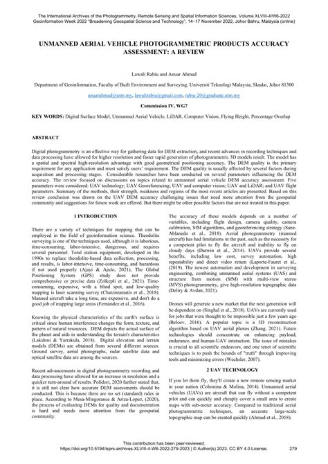 Pdf Unmanned Aerial Vehicle Photogrammetric Products Accuracy