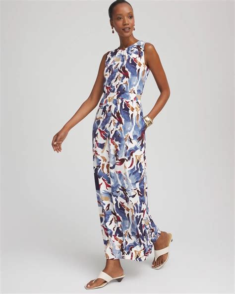 Sleeveless Jersey Knit Maxi Dress Chicos