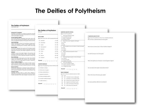 The Deities Of Polytheism Made By Teachers