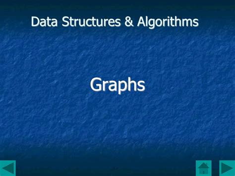 Data Structures & Algorithms Graphs. Graph Terminology A graph consists of a set of vertices V ...