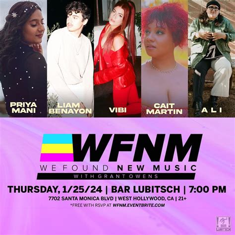 Vibi Liam Benayon Priya Mani A L I Cait Martin Bar Lubitsch West