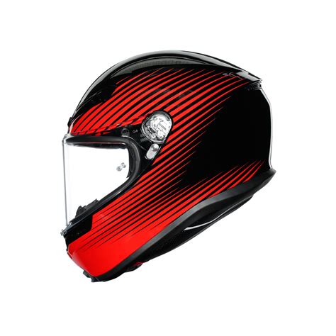 Agv K6 Multi Straßen Integralhelm Für Motorräder Rush Blackred