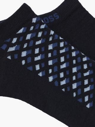 Boss Monogram Trainer Socks Pack Of 2 Navymulti