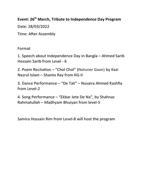 26 March Function Format Pdf Religion And Spirituality