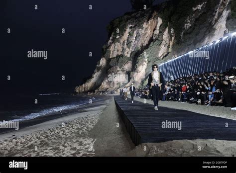 malibu ca 06 06 2019 saint laurent fashion show pictured saint
