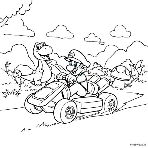 Super Mario Kart Coloring Pages