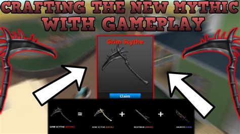 Crafting The Brand New Mythic Grim Scythe Roblox Assassin Gameplay