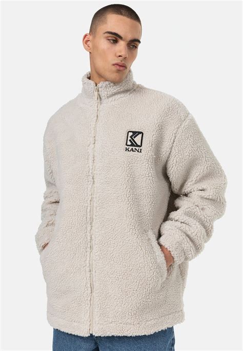 Karl Kani Herren Coach Jacket Fleecová Bunda Sandšpinavě Bílá Zalandocz