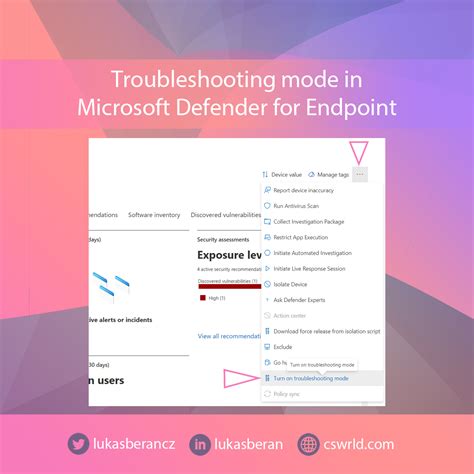 Troubleshooting Mode In Microsoft Defender For Endpoint Cybersecurity World Troubleshooting Mode In Microsoft Defender For Endpoint Cybersecurity World