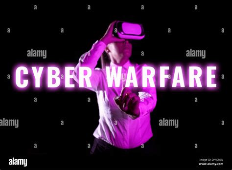 Inspiration Showing Sign Cyber Warfare Internet Concept Virtual War Hackers System Attacks