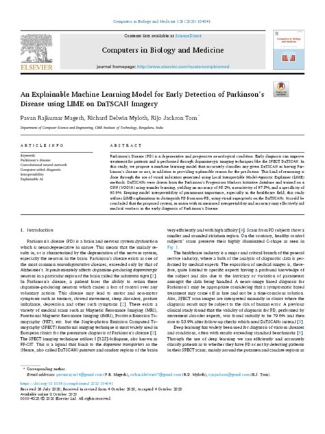 An Explainable Machine Learning Model For Early Detection Of Parkinsons Disease Using Lime On