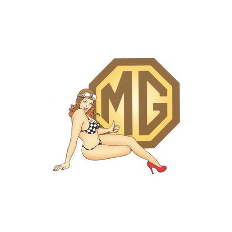 Mg Right Pin Up Laminated Decal Cafe Racer