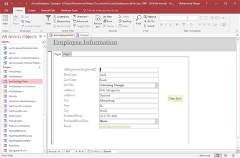 MS Access Macros