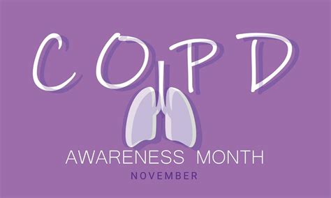 National Copd Awareness Month Background Banner Card Poster