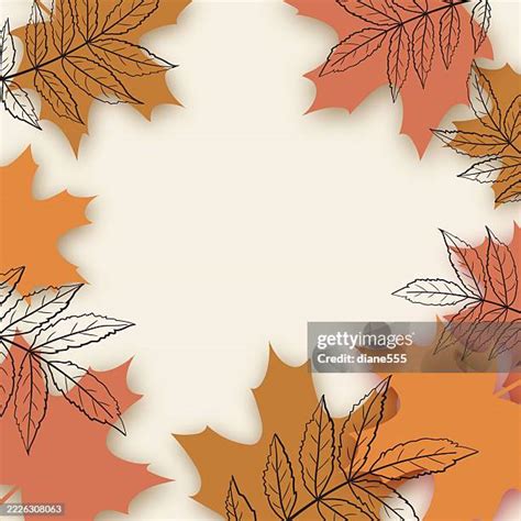 Fall Leaf Border With Room For Your Text High Res Vector Graphic