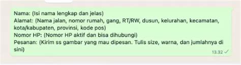 10 Contoh Template Format Order Untuk Olshop