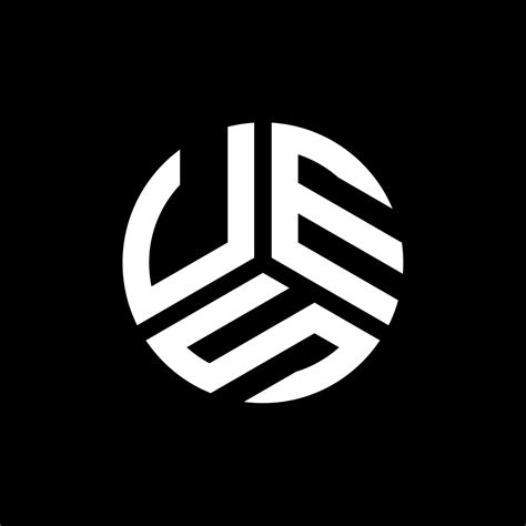 Diseño Del Logotipo De La Letra Ues Sobre Fondo Negro Ues Creativo
