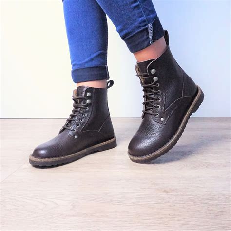 Birkenstock Bryson Womens Boot In Embossed Leather With Laces Ginger Ebay