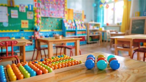 A Supportive Classroom Environment With Adaptive Learning Materials Stock Illustration