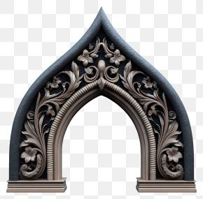 Gothic Arch Border Ornate Decorative Arch With Floral Design Png