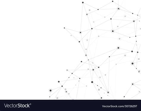 Connecting Dots And Lines Global Network Vector Image