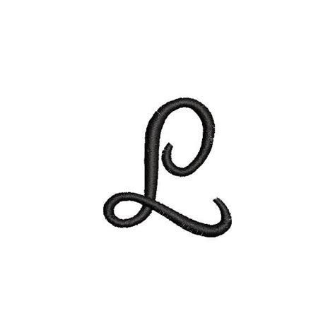 Cursive Letter L Stencil