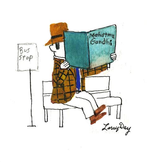 Mahatma Ghandi Larry Day Illustration