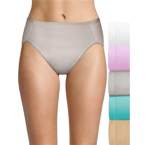 Hanes Ultimate Womens Cool Comfort Microfiber Hi Cut Underwear 4 Pack