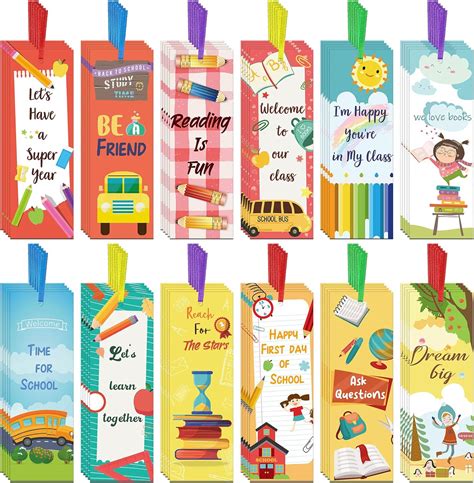 120 Pack Back To School Bookmarks First Day Of School