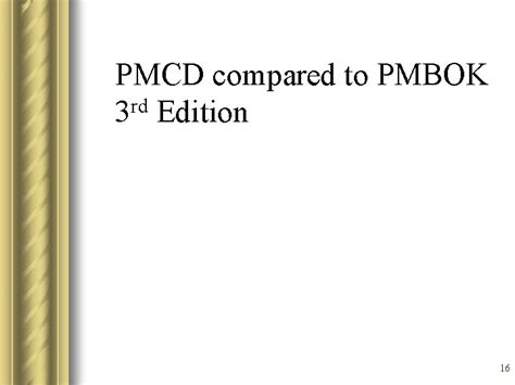 PMIs Project Management Competency Development PMCD Framework Presented