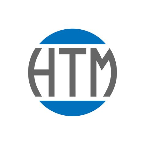 Htm Letter Logo Design On White Background Htm Creative Initials