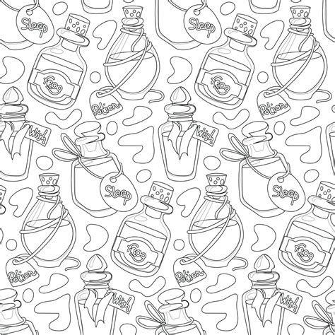 Un Patrón Con Venenos En El Contorno Misticismo Magia Religión Venenos