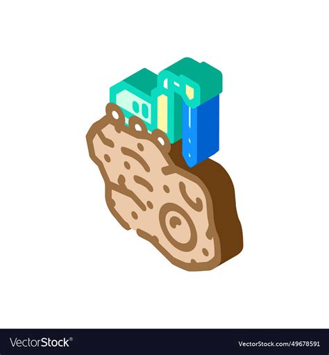 Asteroid Mining Space Exploration Isometric Icon Vector Image
