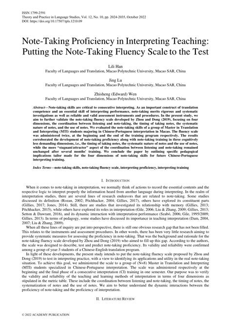 Pdf Note Taking Proficiency In Interpreting Teaching Putting The