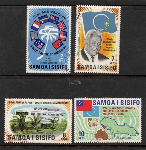 Samoa 1972 25th Anniv Of South Pacific Commission Set Vfu 250