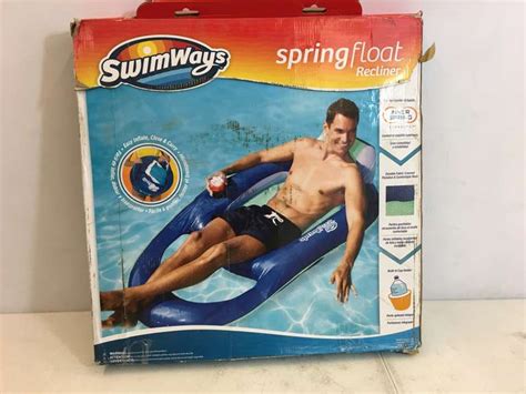 Swim Ways Spring Float Recliner Blue And Green Dutch Goat