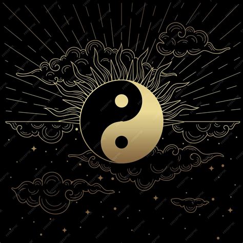 Premium Vector Yin And Yang Are Symbols Of The Two Realms Of Night