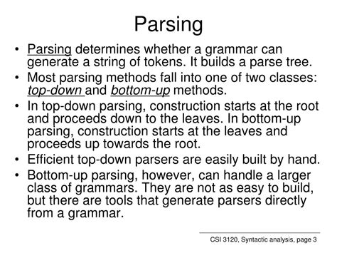 Ppt Syntactic Analysis And Parsing Techniques A Comprehensive Guide Powerpoint Presentation