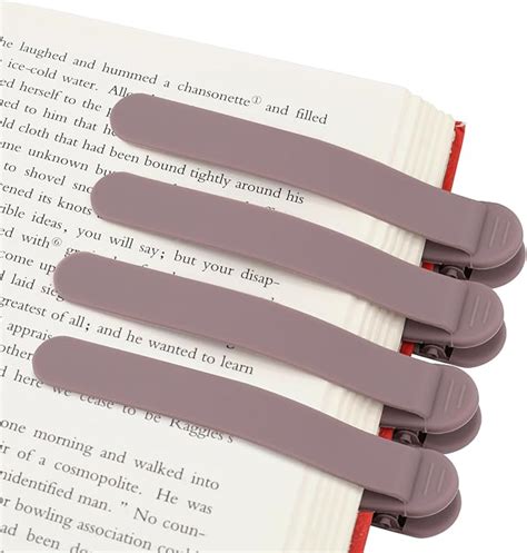 Smuk 4pcs Automatic Silicone Bookmarks For Reading Unique