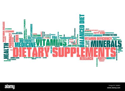 dietary supplements concepts word cloud illustration word collage