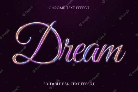 크롬 편집 가능한 Psd 텍스트 효과 무료 Psd 파일