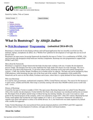 What Is Bootstrap PDF Web Development Internet
