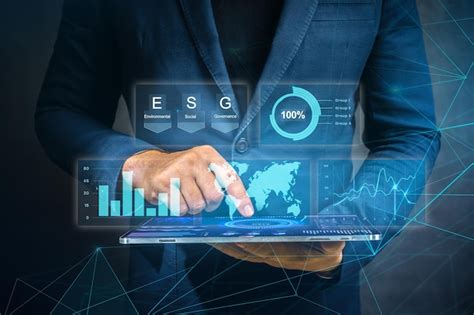 Premium Photo Modern Virtual Interface Double Exposure Engineering Using Tablet Computer