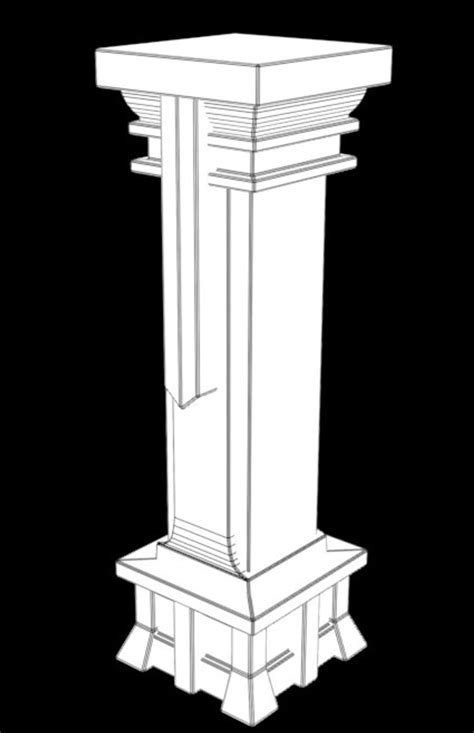 Column Structure Architecture 3d Model Turbosquid 1580018
